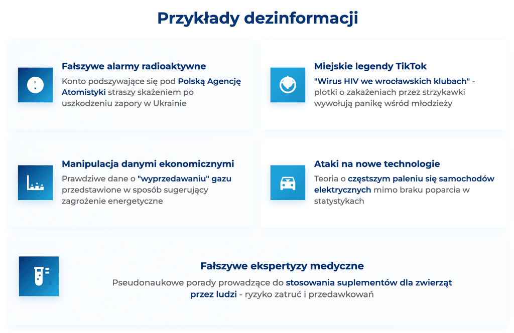 Dezinformacja: przykłady. Jak może wyglądać w praktyce?